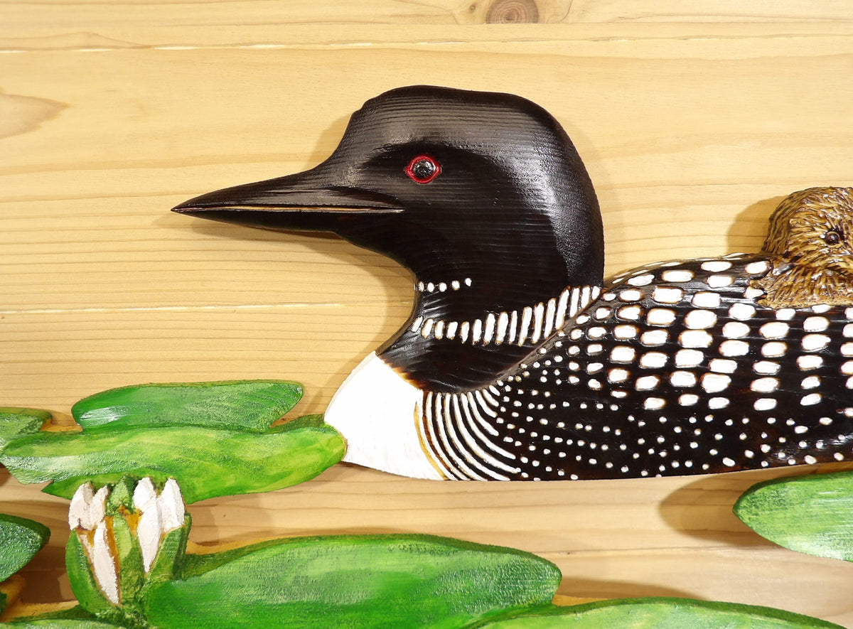 Wood Carved Common Loon – Clint Wickman Originals